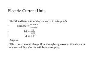 current ,current density , Equation of continuity | PPTX | Physics ...