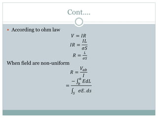 current ,current density , Equation of continuity | PPTX | Physics ...