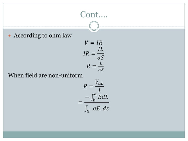 current ,current density , Equation of continuity | PPTX | Physics ...