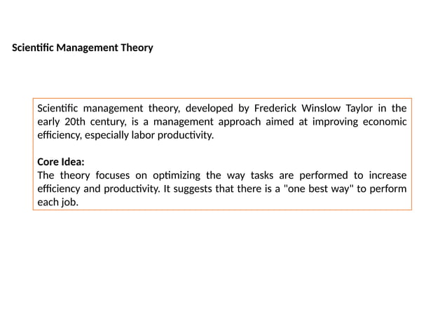 Evolution Management Theory (Introduction to Management) | PPT