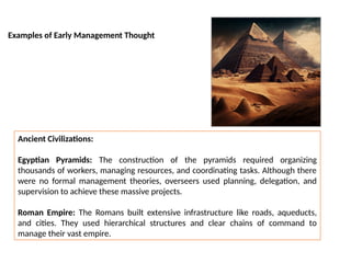 Evolution Management Theory (Introduction to Management) | PPT