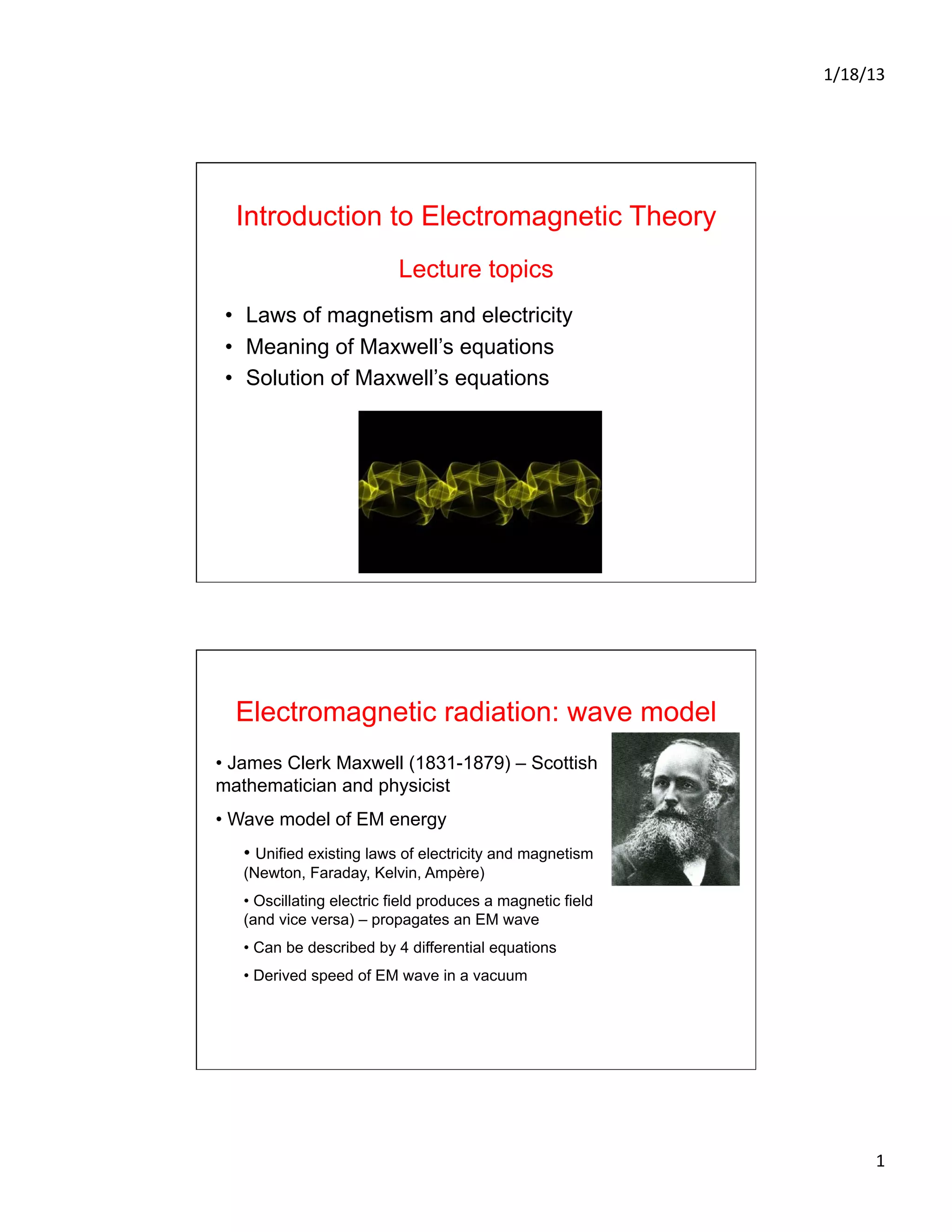 Em theory lecture | PDF