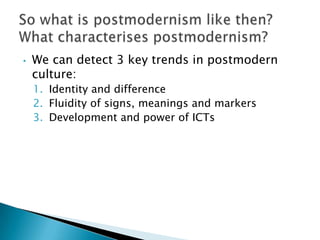 Exploring Media Theory lecture 6 Postmodernism | PPT
