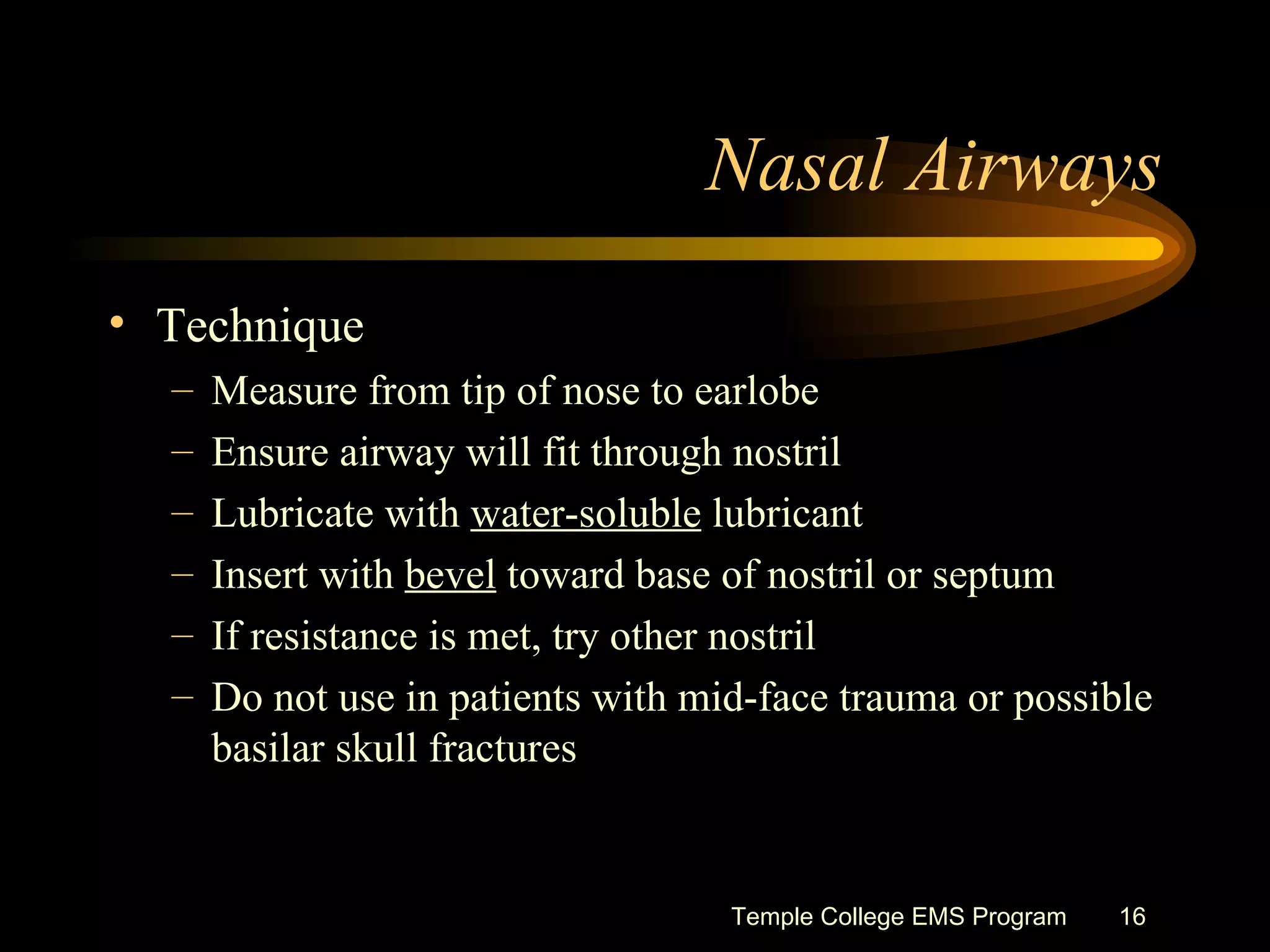 Emt management of airway and breathing | PPT
