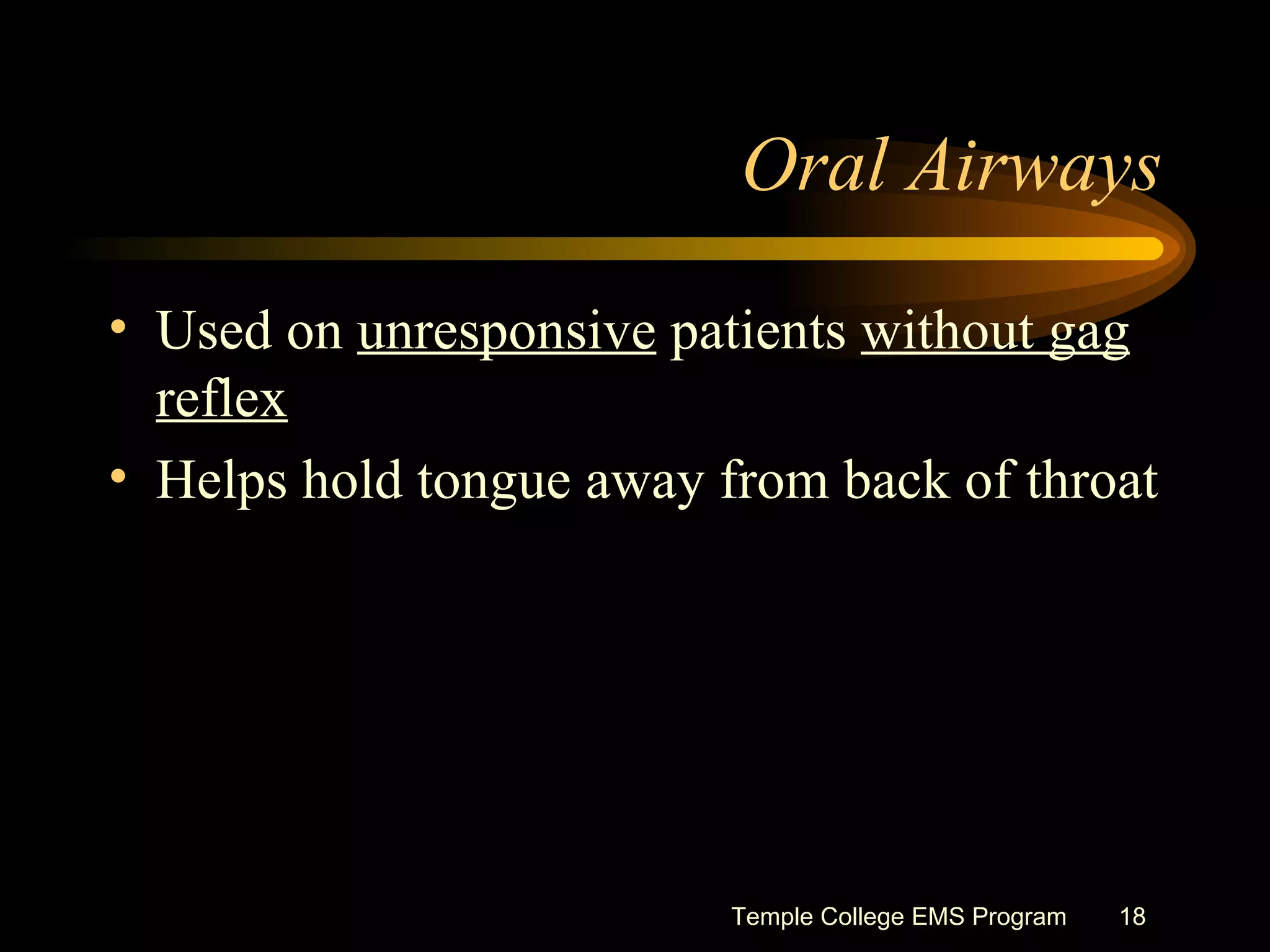 Emt management of airway and breathing | PPT