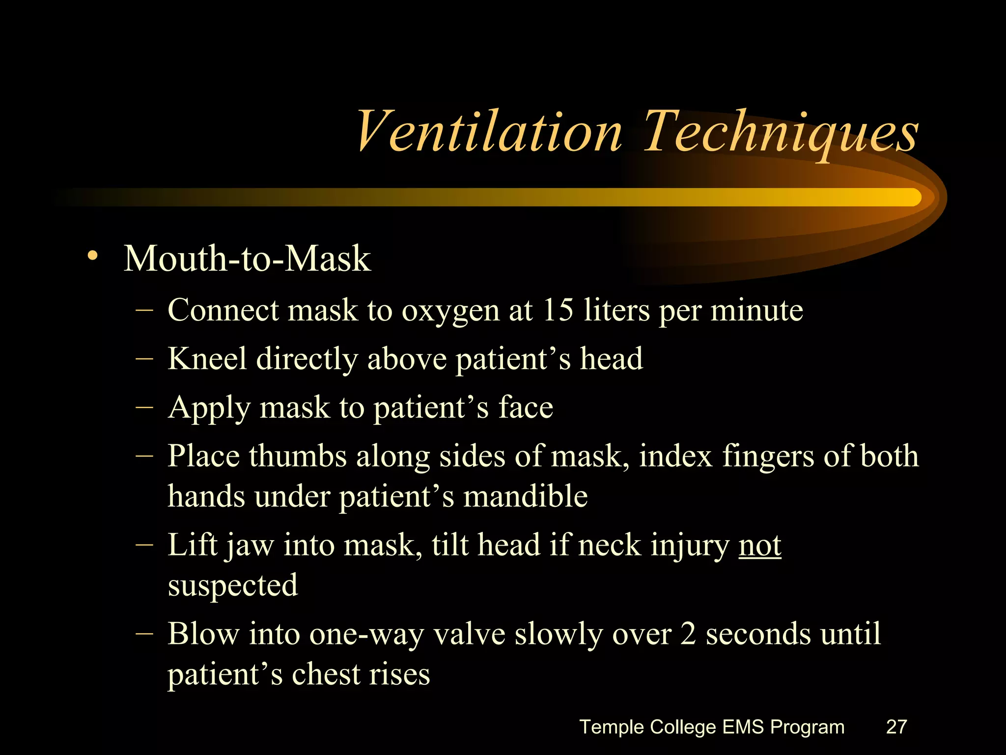Emt management of airway and breathing | PPT
