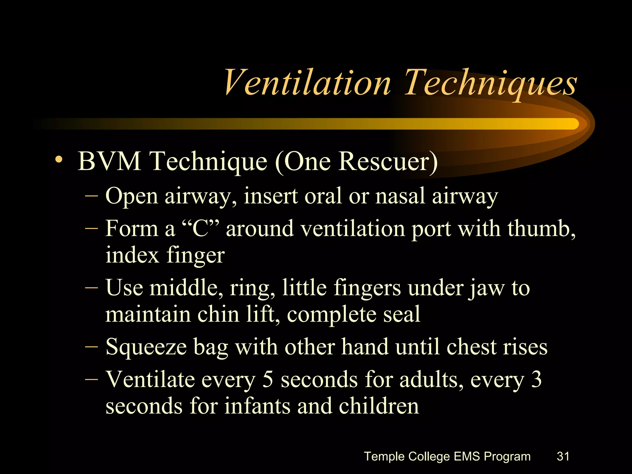 Emt management of airway and breathing | PPT