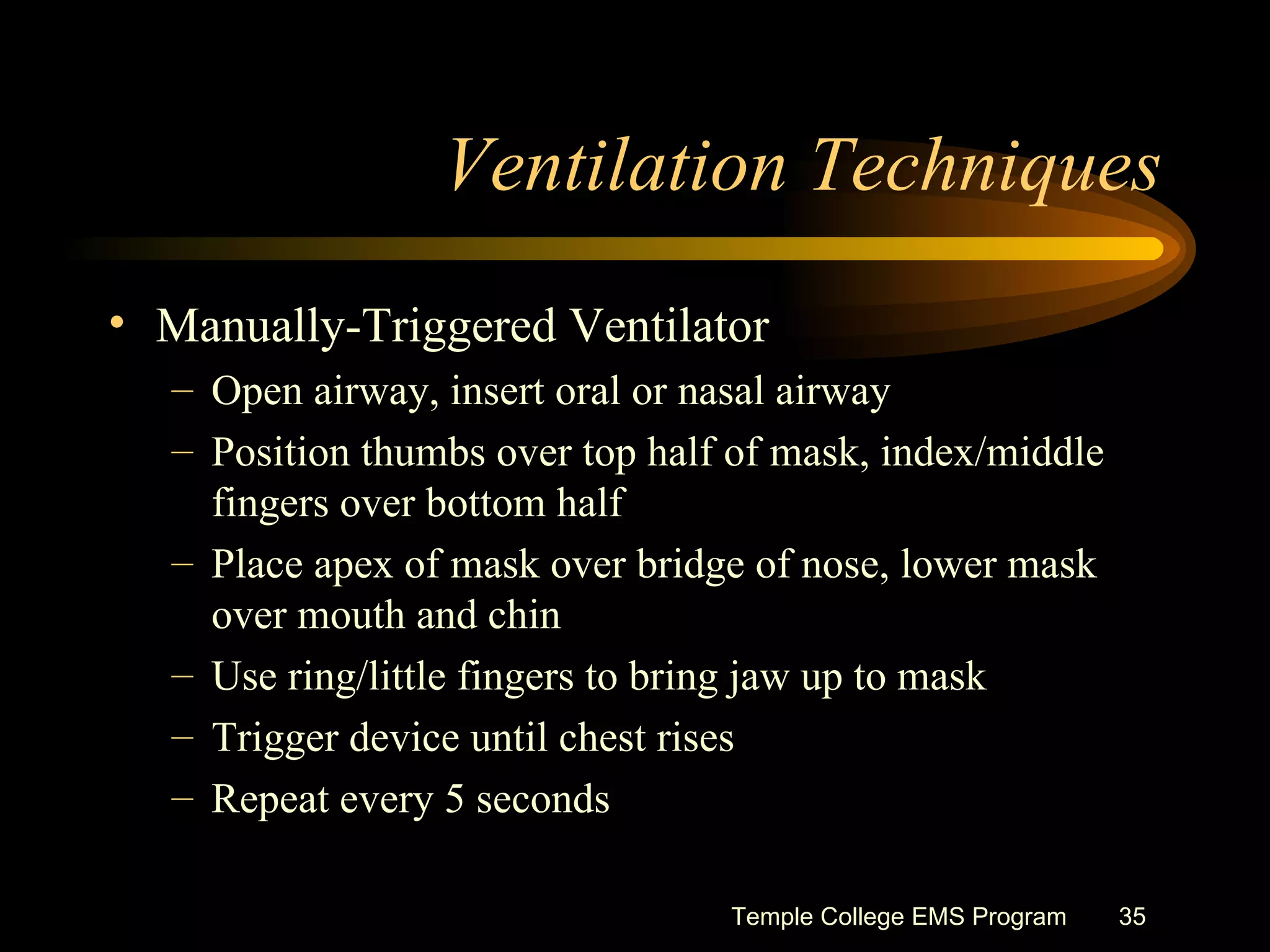 Emt management of airway and breathing | PPT