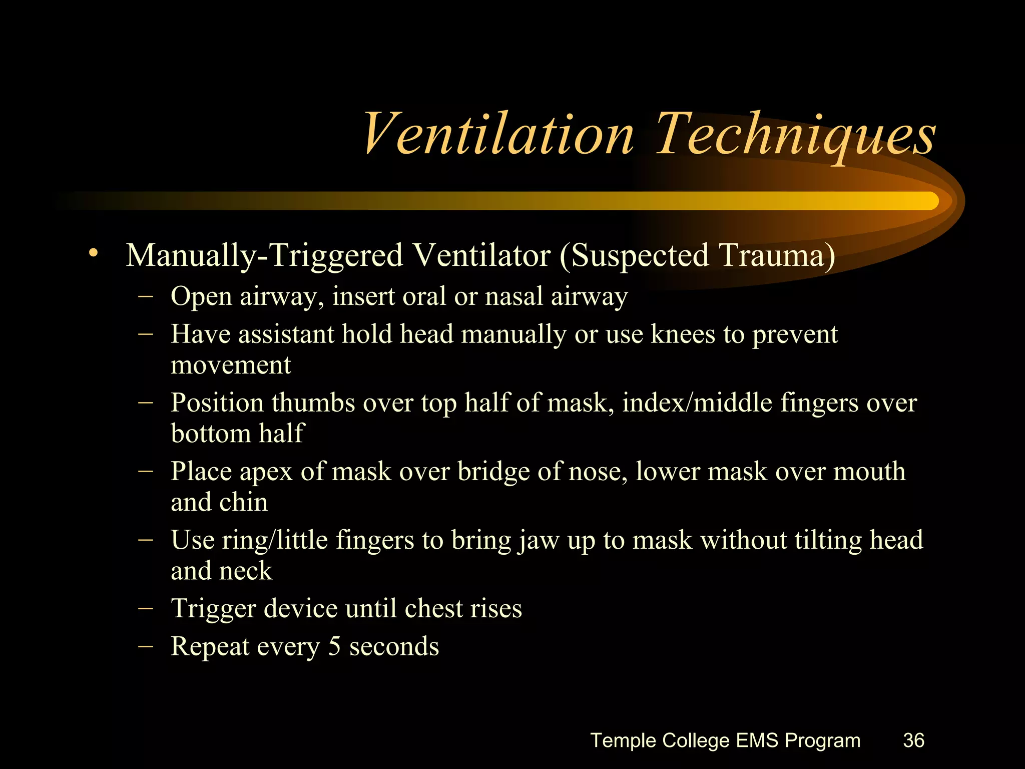 Emt management of airway and breathing | PPT