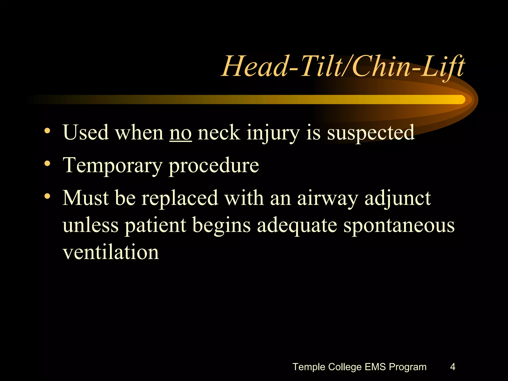 Emt management of airway and breathing | PPT