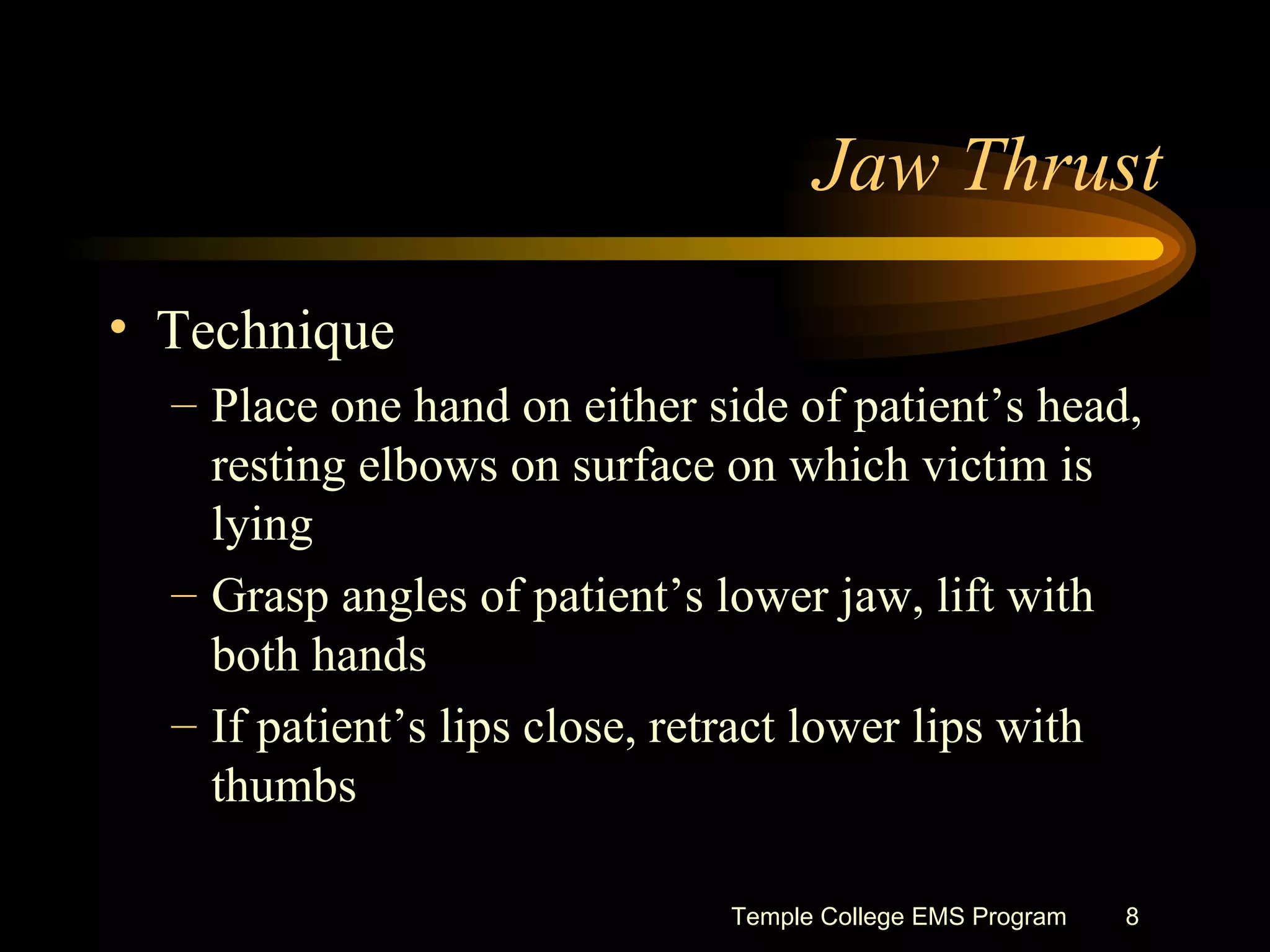 Emt management of airway and breathing | PPT
