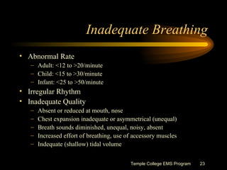 Emt management of airway and breathing | PPT