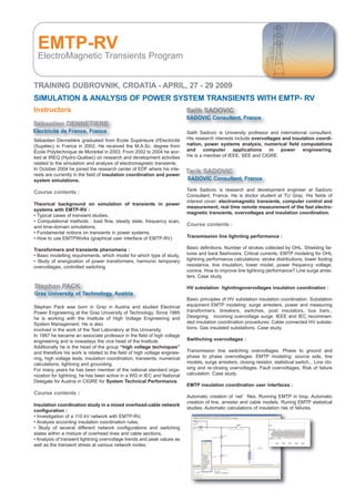 Emtp Training Dubrovnik Ok | PDF