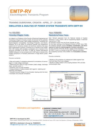 Emtp Training Dubrovnik Ok | PDF