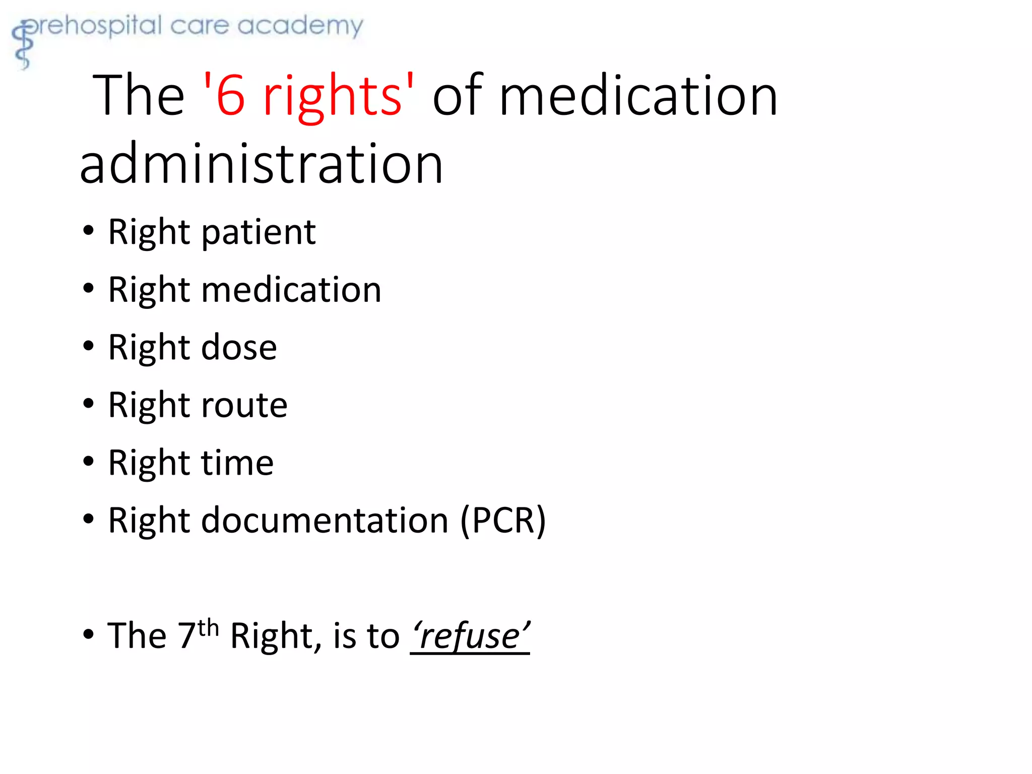 EMT Pharmacology Review | PPTX