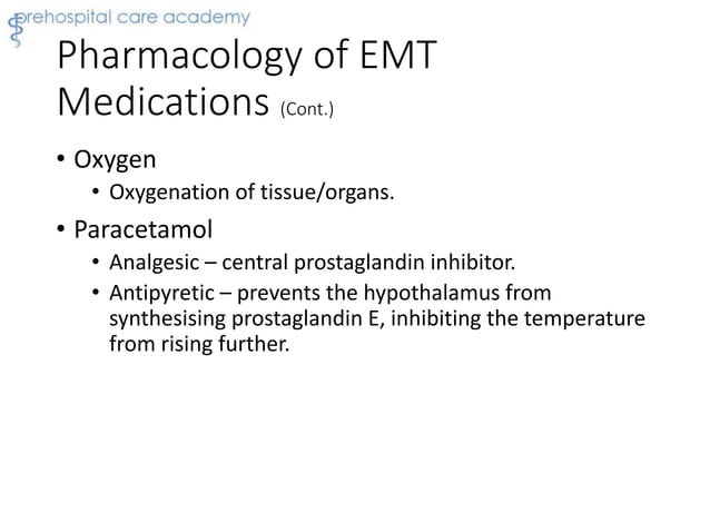EMT Pharmacology Review | PPTX