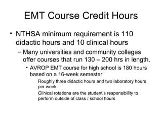 Starting an EMT Program at Your High School | PPT