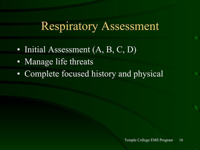 Emt Respiratory System | PPT