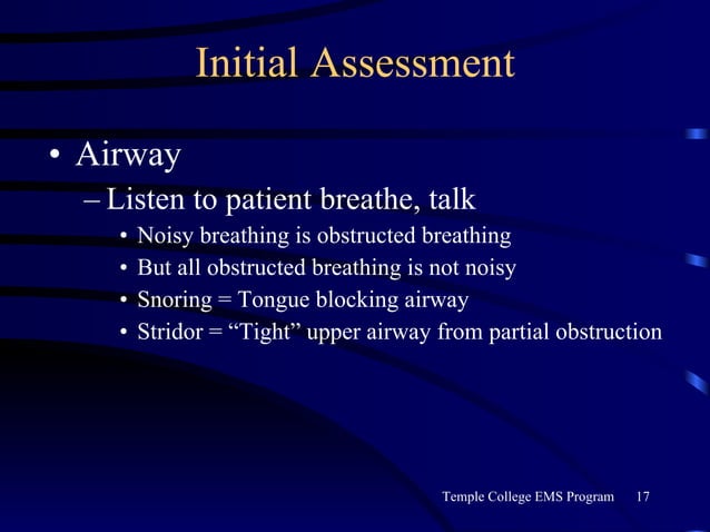 Emt the respiratory system | PPT | Lung and Respiratory Health ...