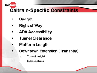 Caltrain EMU DMU Comparison | PDF