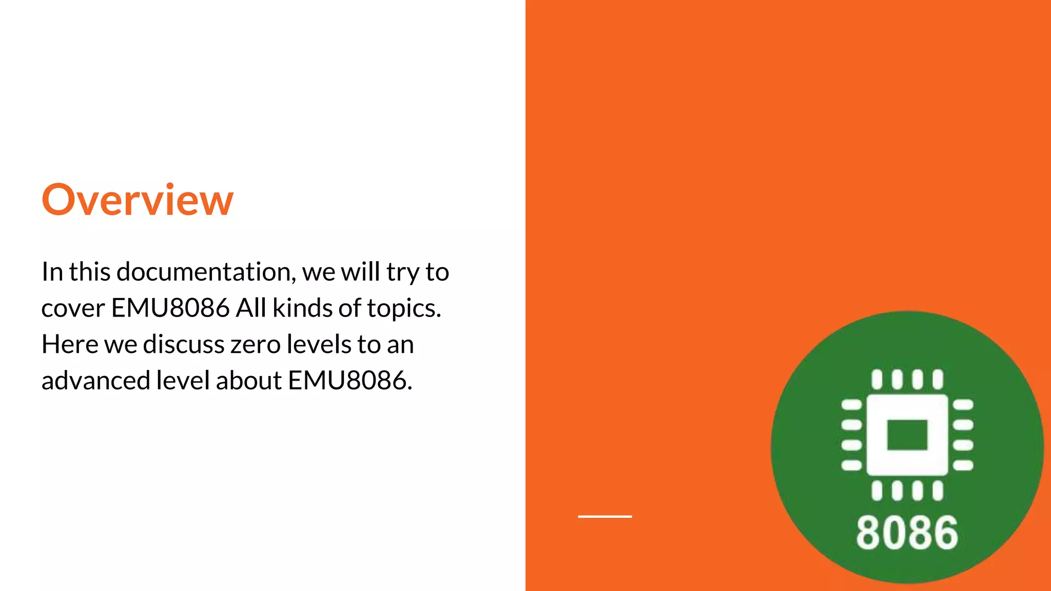 Emu8086 documentation - Microprocessor & Microcontroller | PPTX