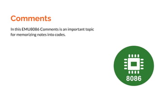 Emu8086 documentation - Microprocessor & Microcontroller | PPTX
