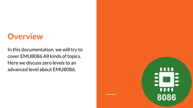 Emu8086 documentation - Microprocessor & Microcontroller | PPTX