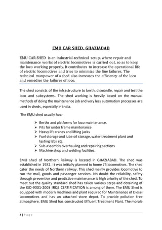 Emu car shed ghaziabad | DOCX