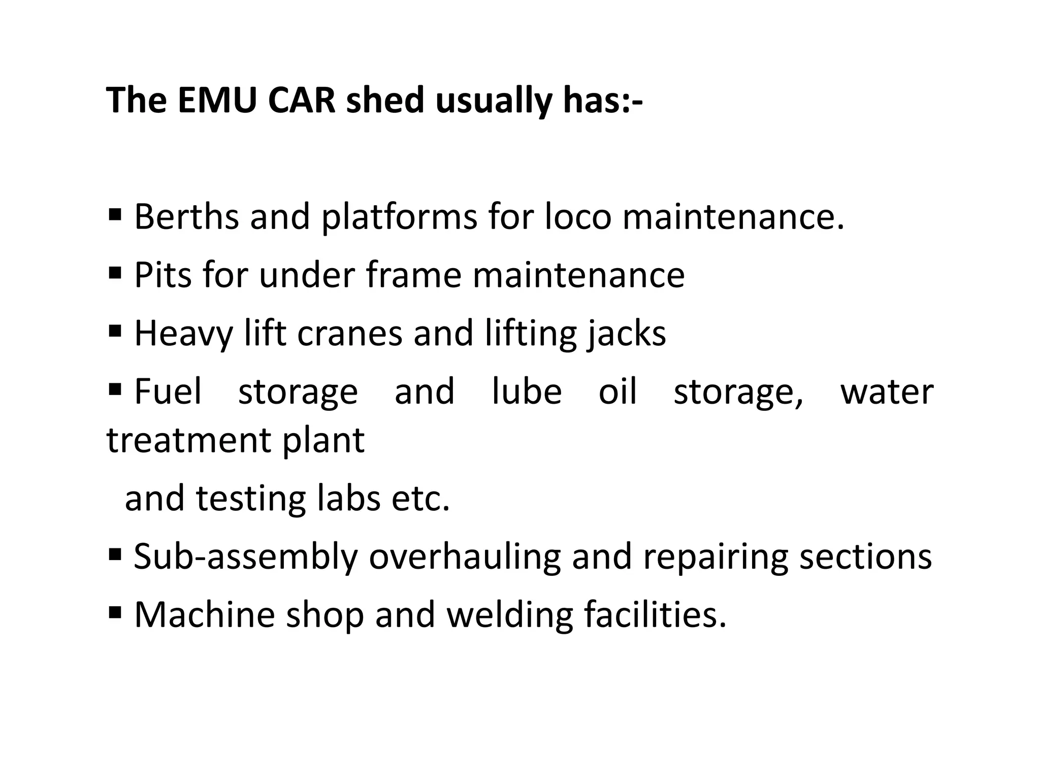 Emu car shed ghaziabad | PPTX