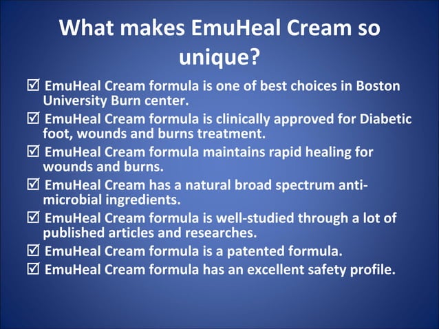 EmuHeal cream presentation | PPT