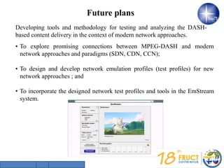 Emulation of Dynamic Adaptive Streaming over HTTP with Mininet | PDF