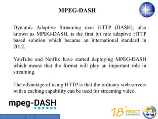 Emulation of Dynamic Adaptive Streaming over HTTP with Mininet | PPT