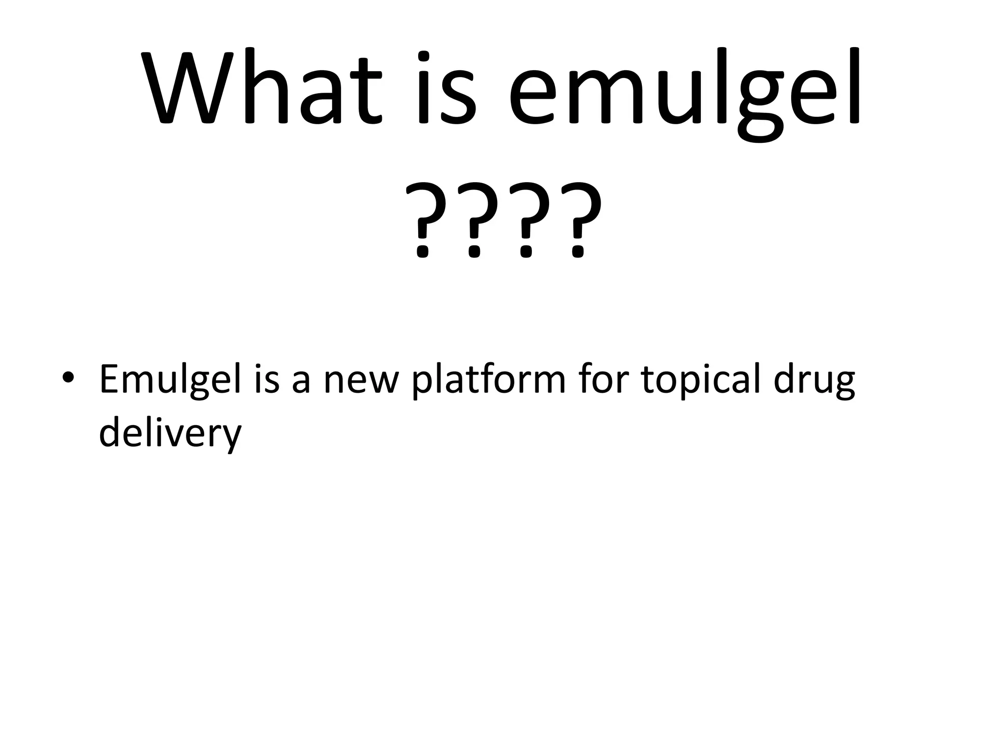 Sediaan emulgel di dalam dunia farmaasi. | PPT