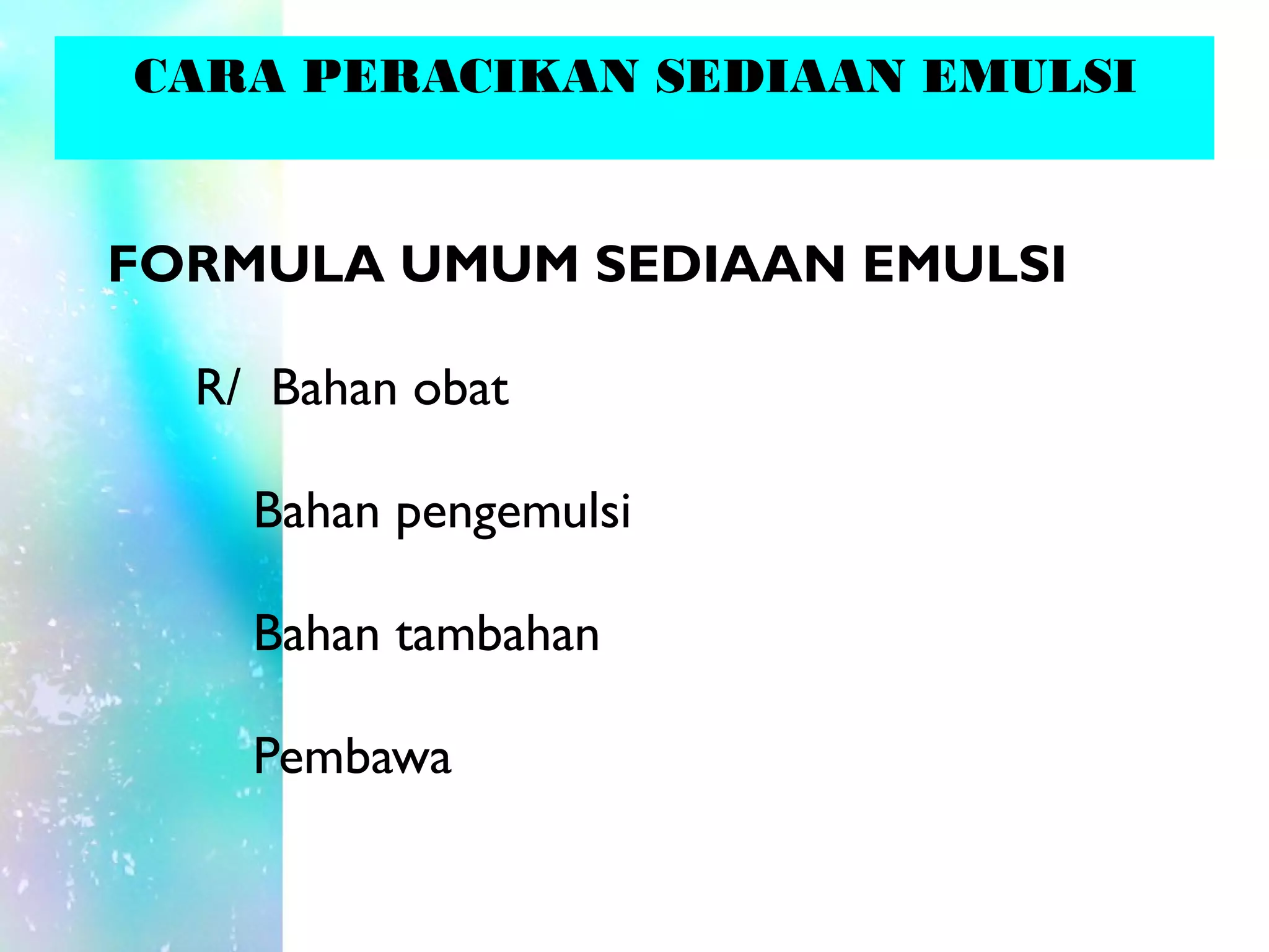 Emulsi Farmasi | PPT