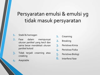EMULSION PREPARATION OF OLEUM IECERIS WITH SINTETICH EMULGATOR | PPTX