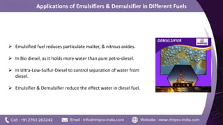 Emulsification vs. demulsification | PPTX