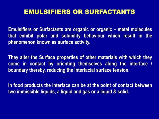 EMULSIFIER IN BAKERY current trends and roles- ppt | PPT | Chemistry ...