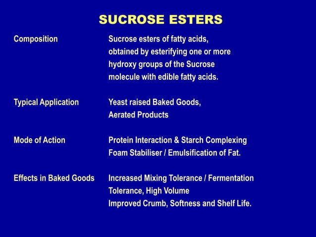 EMULSIFIER IN BAKERY current trends and roles- ppt | PPT | Chemistry ...