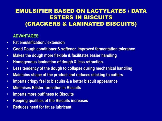 EMULSIFIER IN BAKERY current trends and roles- ppt | PPT | Chemistry ...
