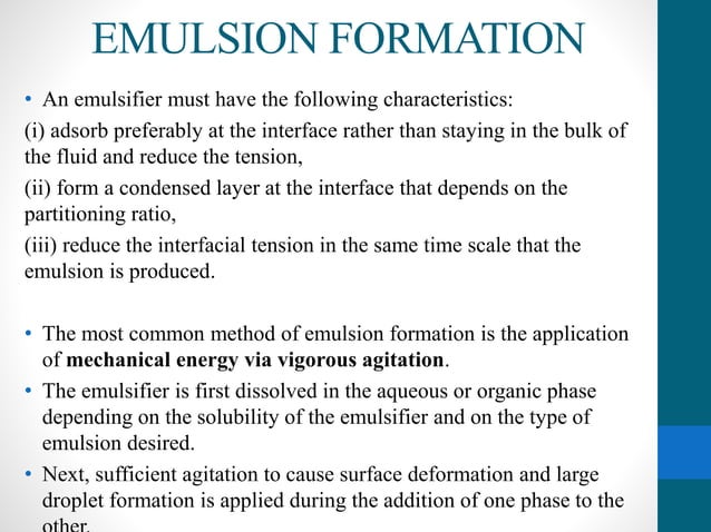EMULSIFIERS .pptx | Chemistry | Science