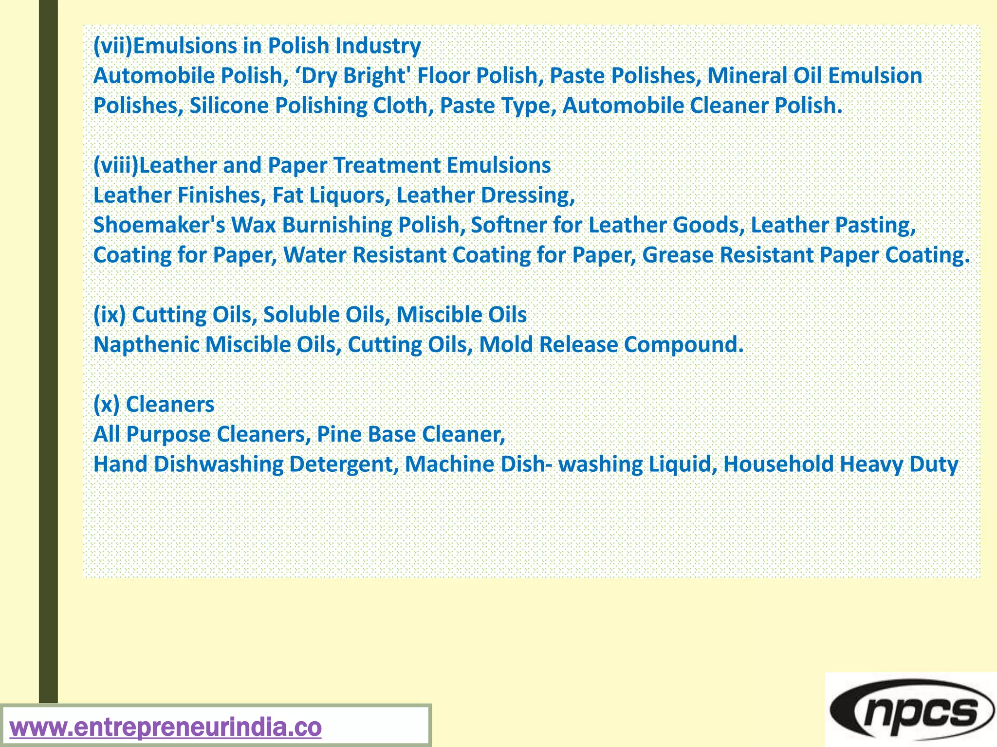 Formulae and Manufacturing Process of Emulsifiers with Uses and ...