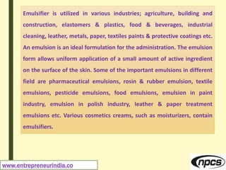 Formulae and Manufacturing Process of Emulsifiers with Uses and ...