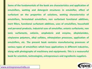 Formulae and Manufacturing Process of Emulsifiers with Uses and ...