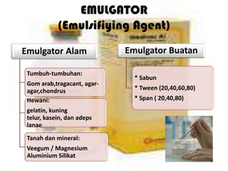 FORMULA PEMBUATAN EMULSI FARMASI | PPTX