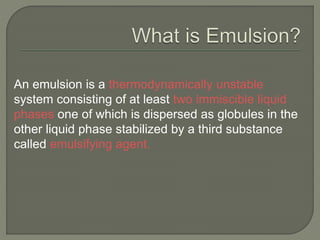 Emulsion | PPT