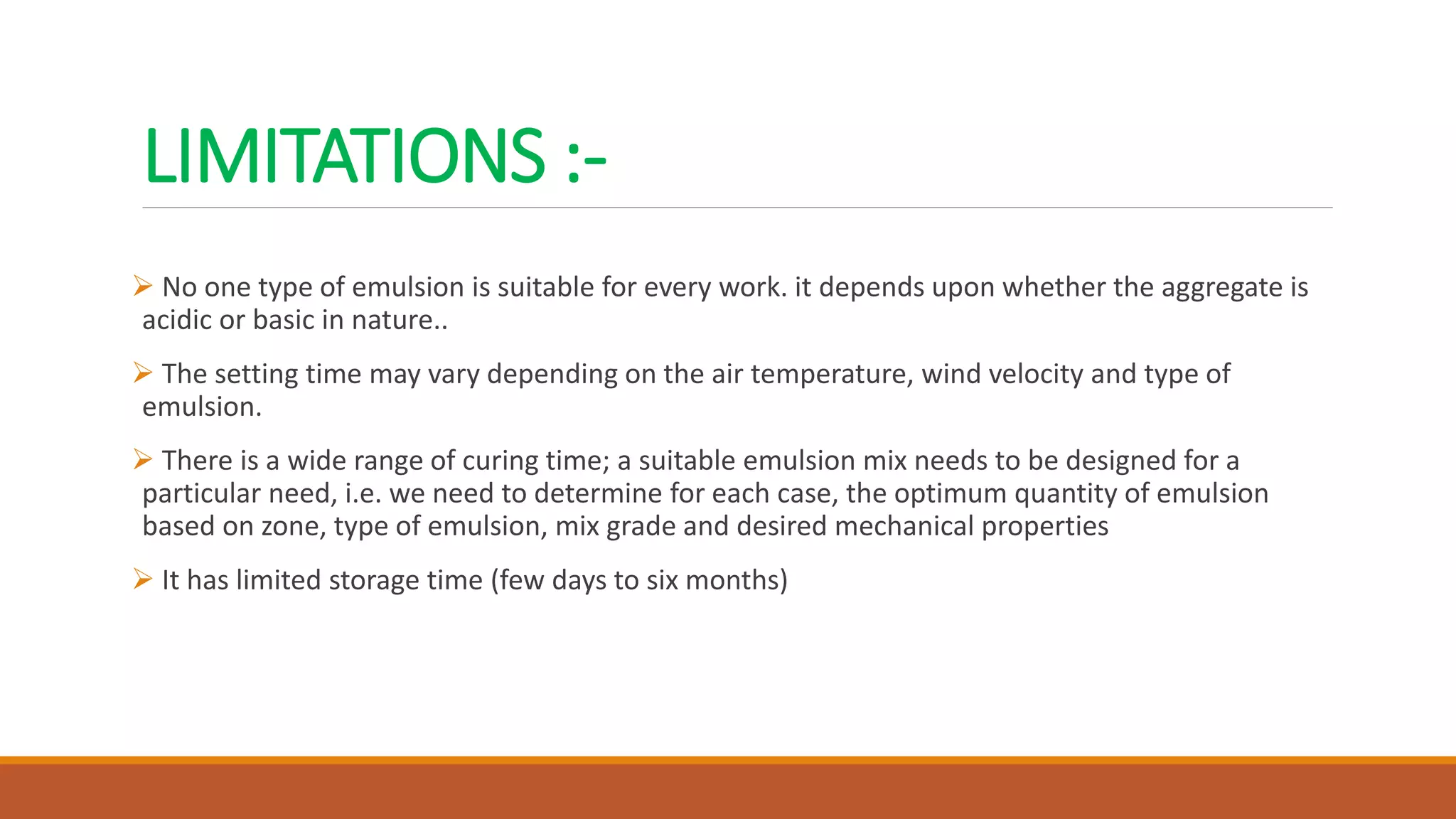 bitumen emulsion in bitumen pavement | PPT
