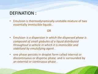 Emulsion | PDF