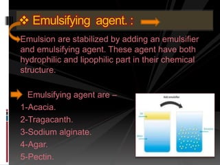 Emulsion: A biphasic system | PPTX