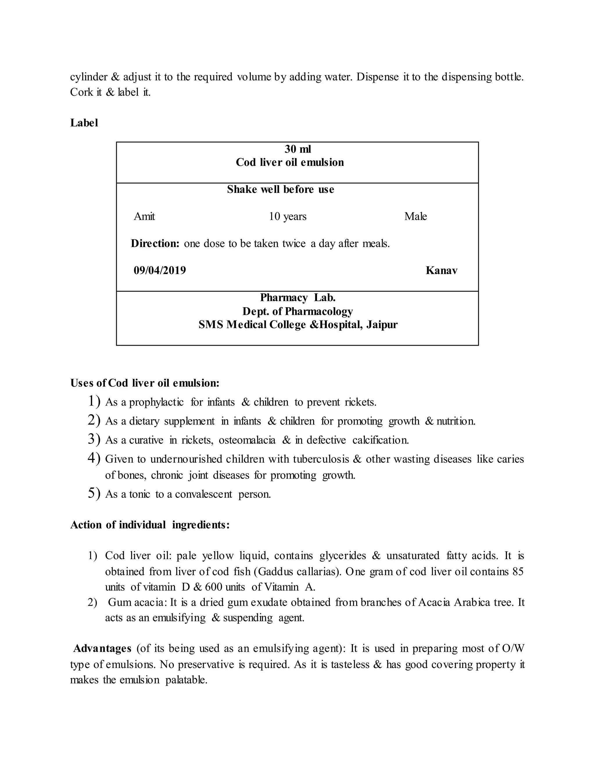 Emulsion | PDF