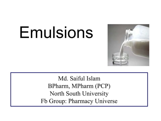 (Emulsion) | PPT